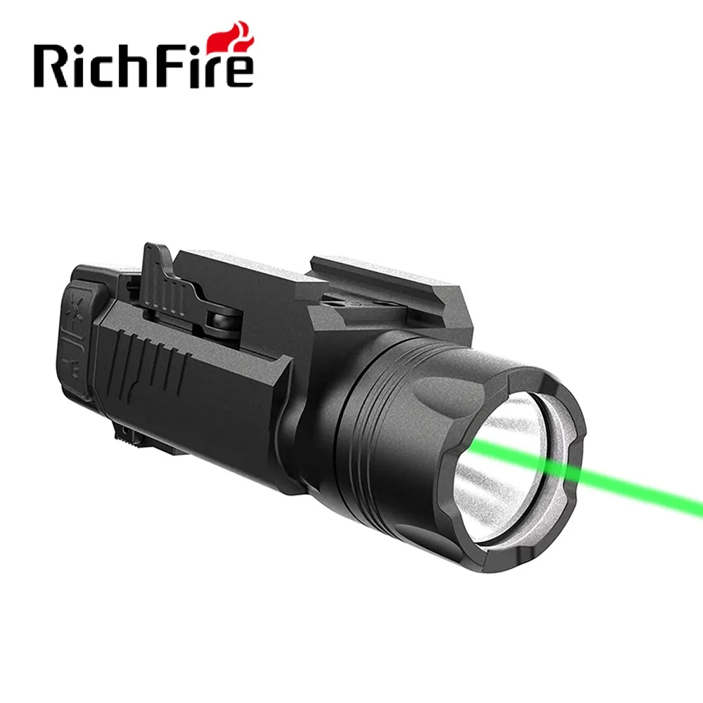 Richfire-SFD-058-Tactical-LED-Flashlight-600LM-Green-Laser-Sight-Combo ...