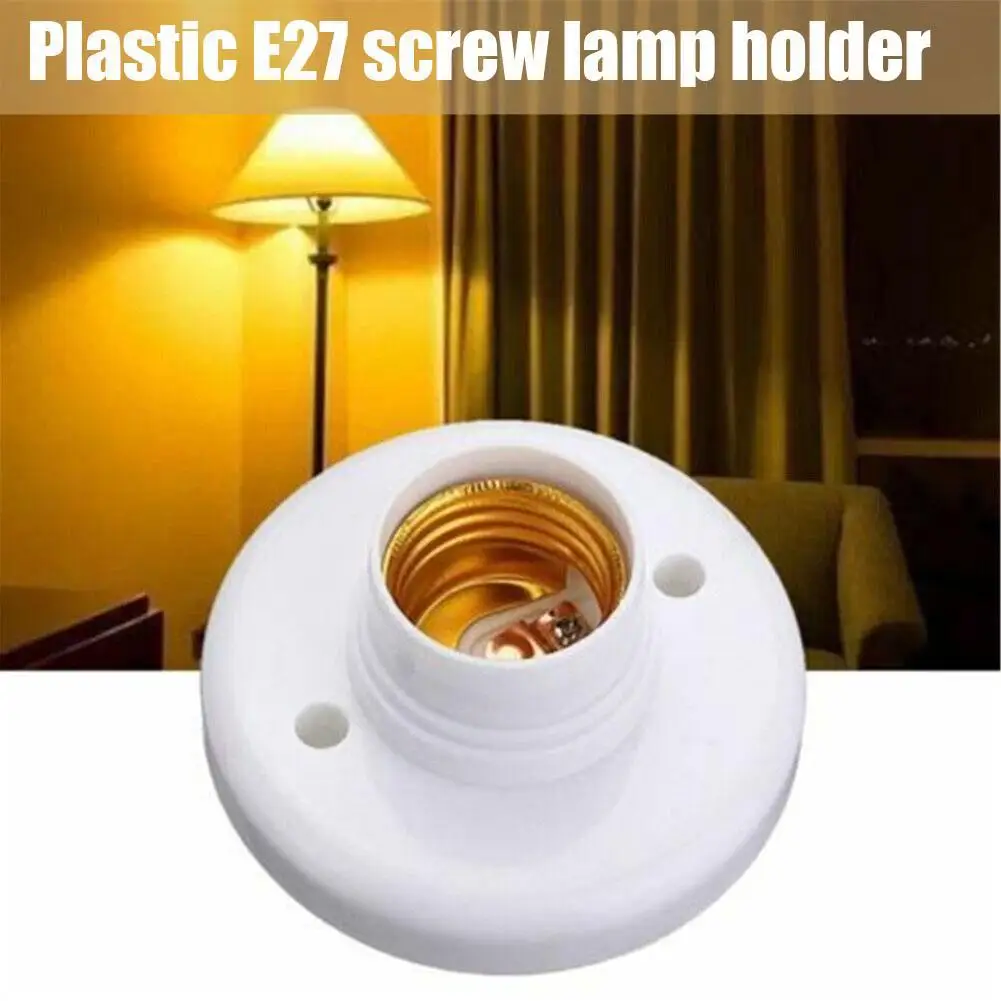 E27-White-Screw-Cap-Socket-Ceiling-Light-Lamp-Bulb-Fixing-Base-Stand ...