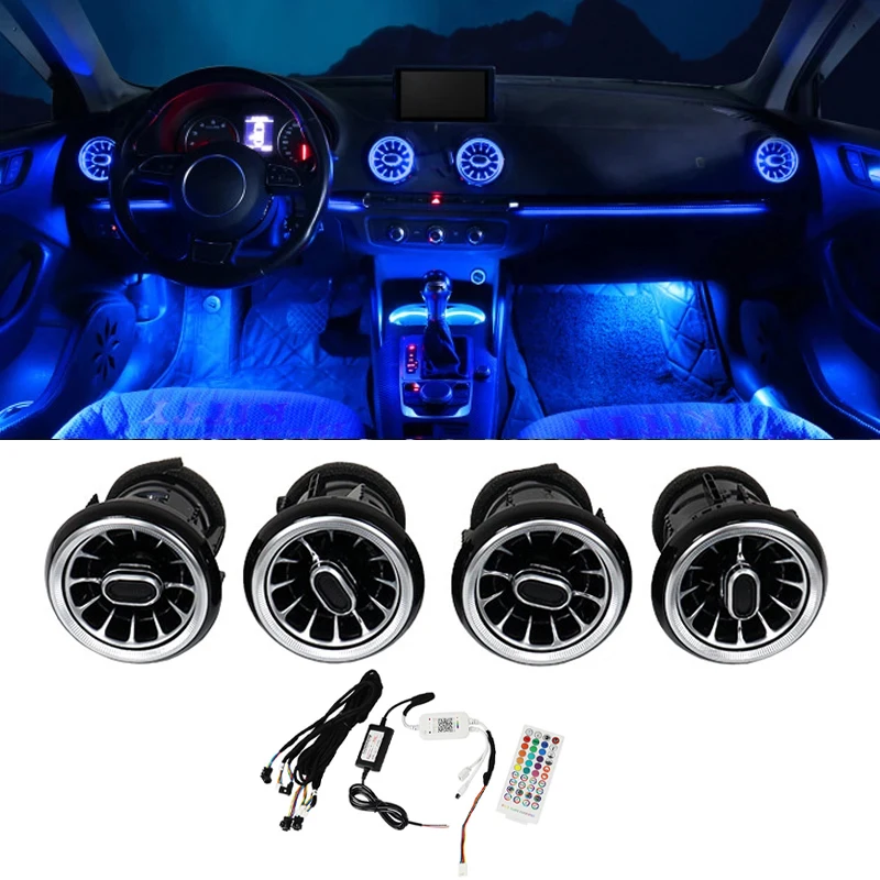 Car-LED-Dashboard-AC-Air-Condition-Vent-Outlet-Turbo-For-Audi-A3-2004 ...