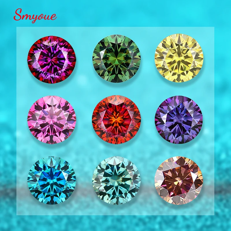 Smyoue-8-Hearts-8-Arrows-Color-Moissanite-Loose-Stone-Red-Green ...