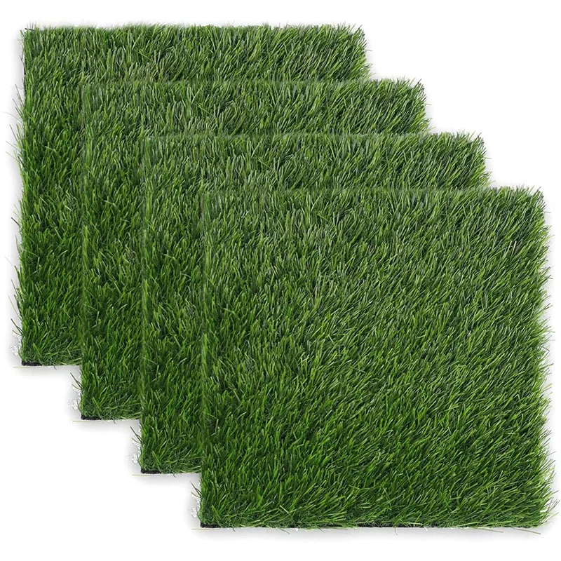 4-PCS-Artificial-Grass-Mat-Squares-12x12-in-Fake-Turf-Tiles-for-Balcony ...