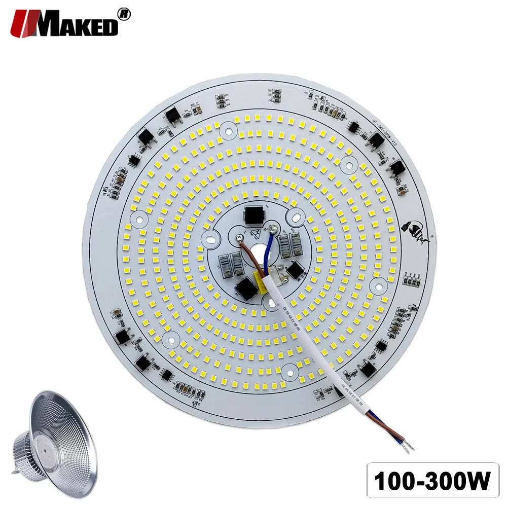 Placa de luz LED de bahía alta, AC220V, 100W, 150W, 200W, 300W ...