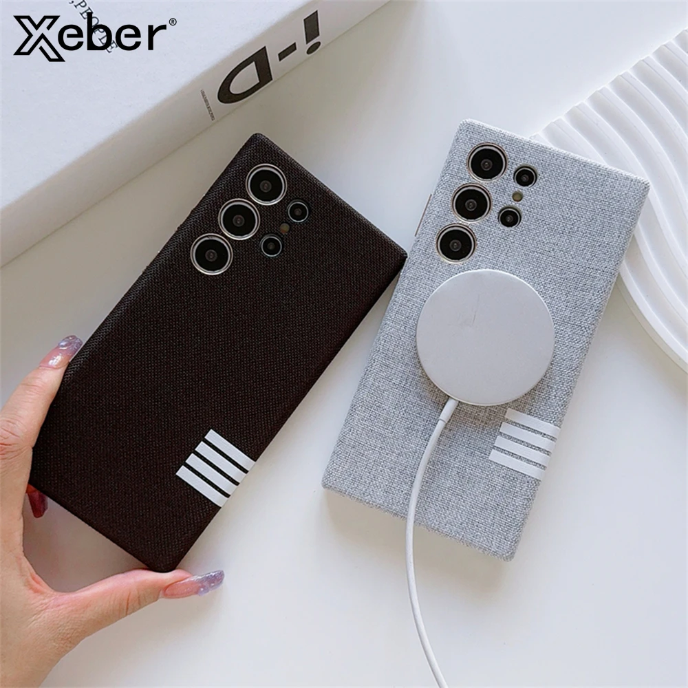 Luxo-Linen-Invisible-Phone-Case-para-Samsung-S23-S24-Ultra-carregamento ...