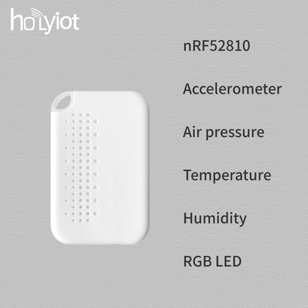 Holyiot nRF52810 Eddystone ibeacon Tag BLE low energy Module LIS2DH12 Accelerometer SHT40 ...