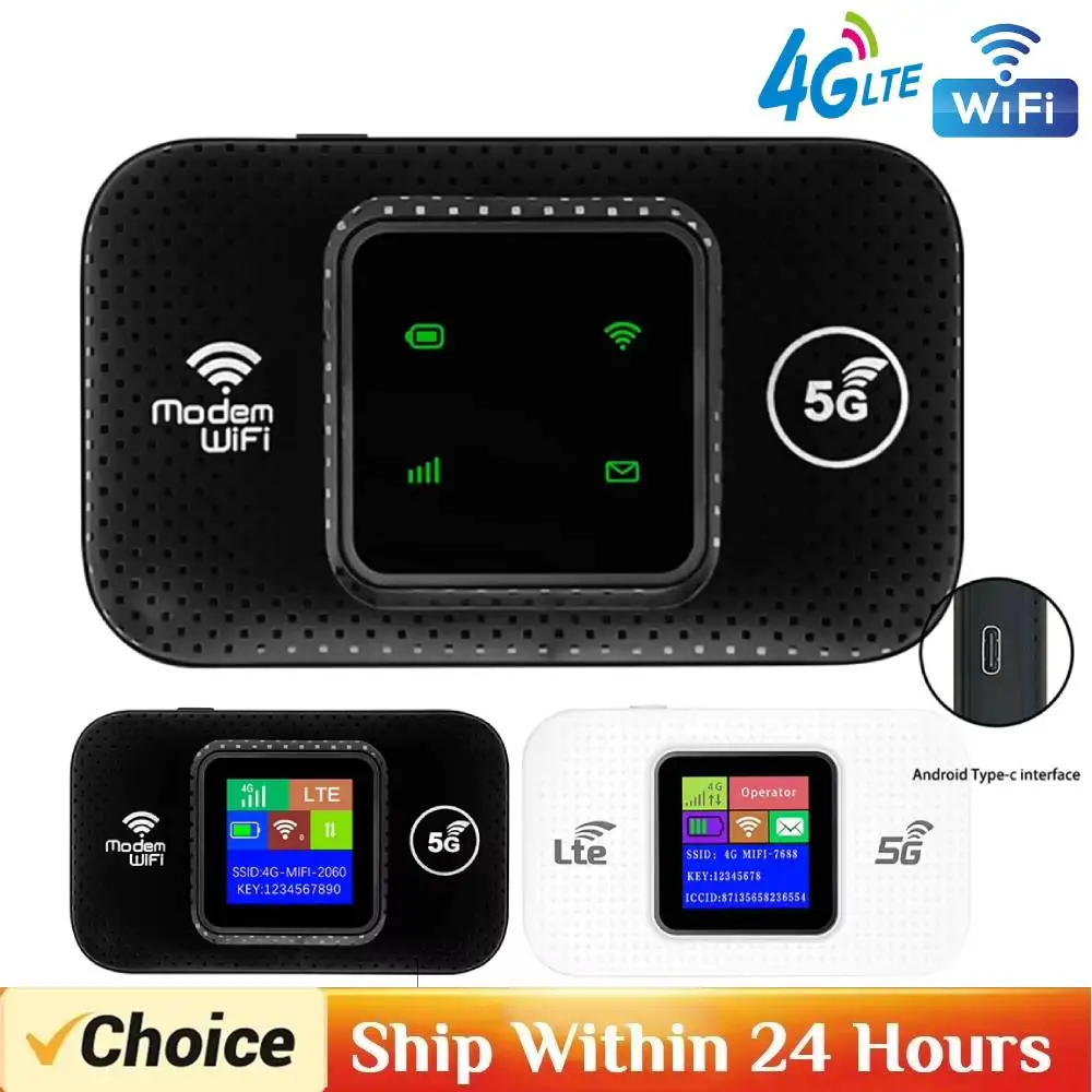 4G 5G WiFi 6 Mobile Hotspot Router Support 10 Users with SIM Card Slot ...