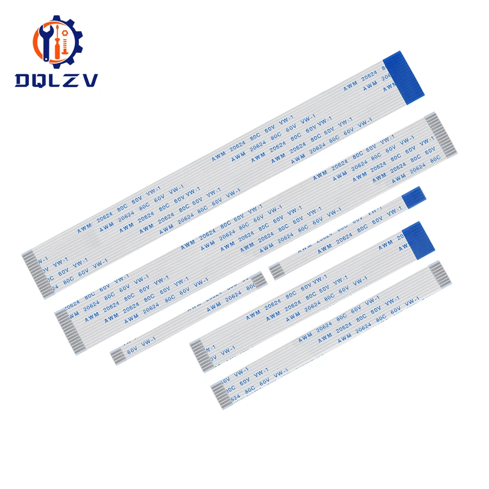 10PCS Flat Flexible Cable FFC FPC AWM 20624 80C 60V VW-1 FFC-0.5MM 1.0MM 4/6/8/10/12/14/16/18/20 ...