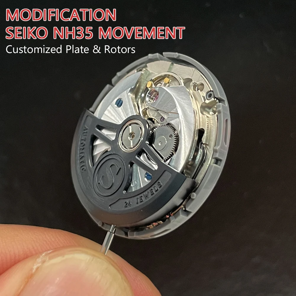 Nh35 Luxury Movement | Nh35 Movement Plate | Nh35 Black Movement ...