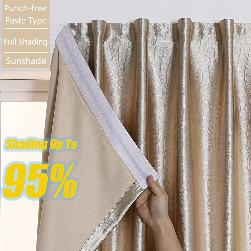 Punch-free-Bedroom-Curtains-Curtain-Luxury-Decor-Full-Shading-Curtains ...