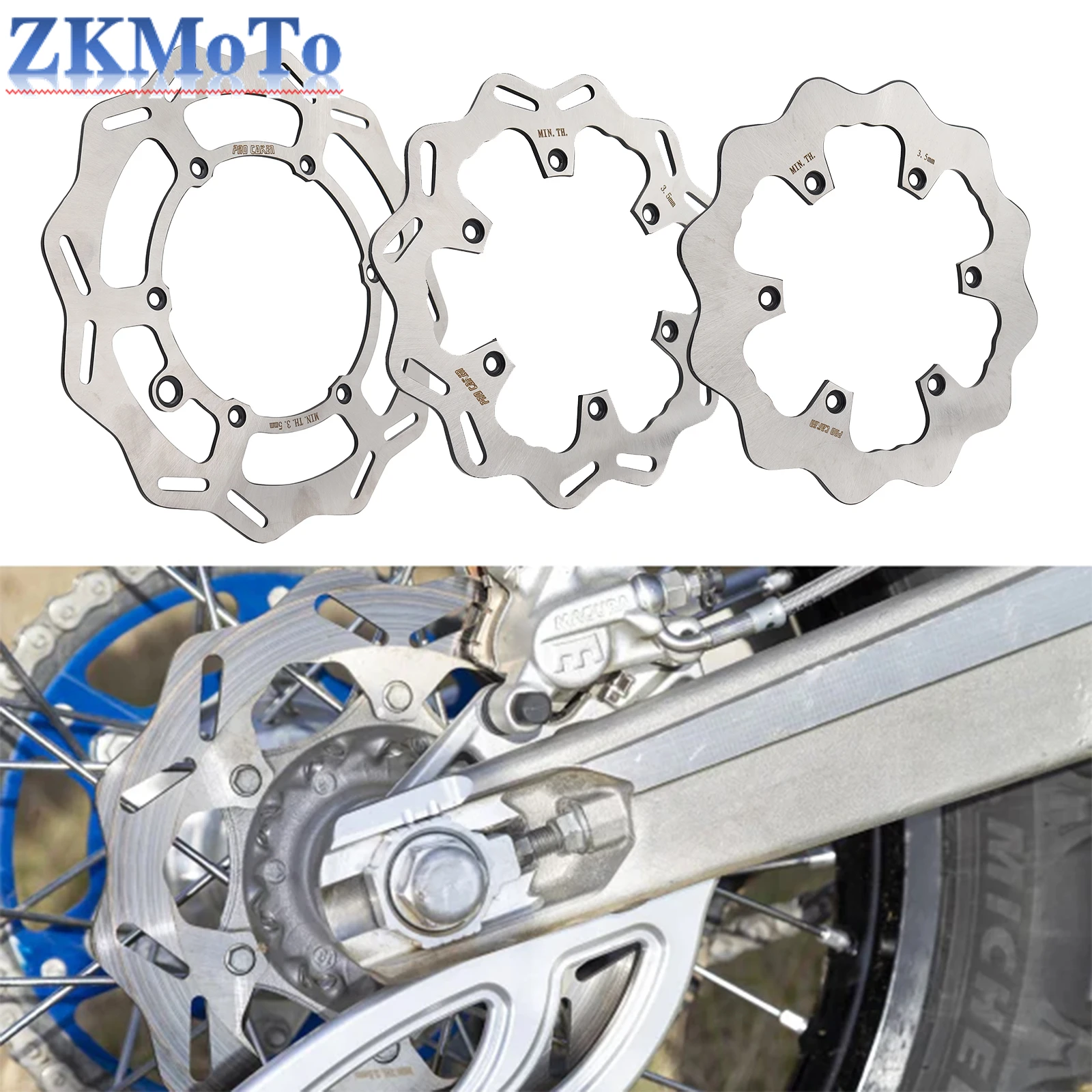 Motocross-260-220mm-Front-Rear-Brake-Discs-Rotors-For-KTM-EXC-EXCF-SX ...