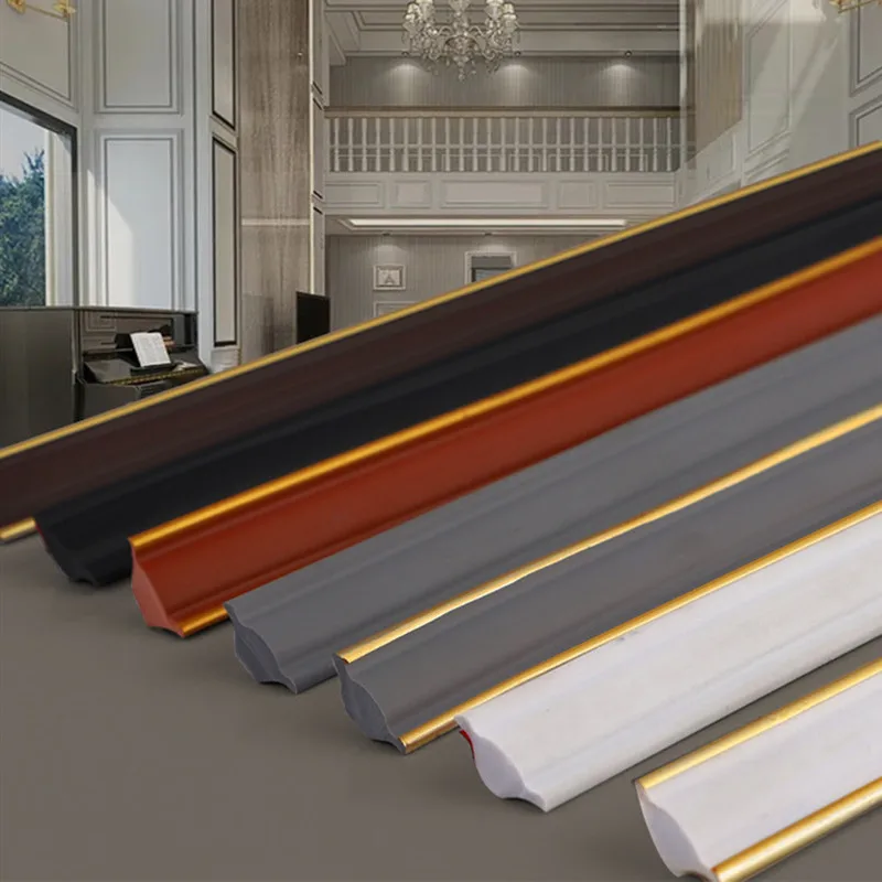 5M-3D-Foam-Ceiling-Decor-Edge-Strip-Corner-Line-Sticker-Waterproof-Self ...