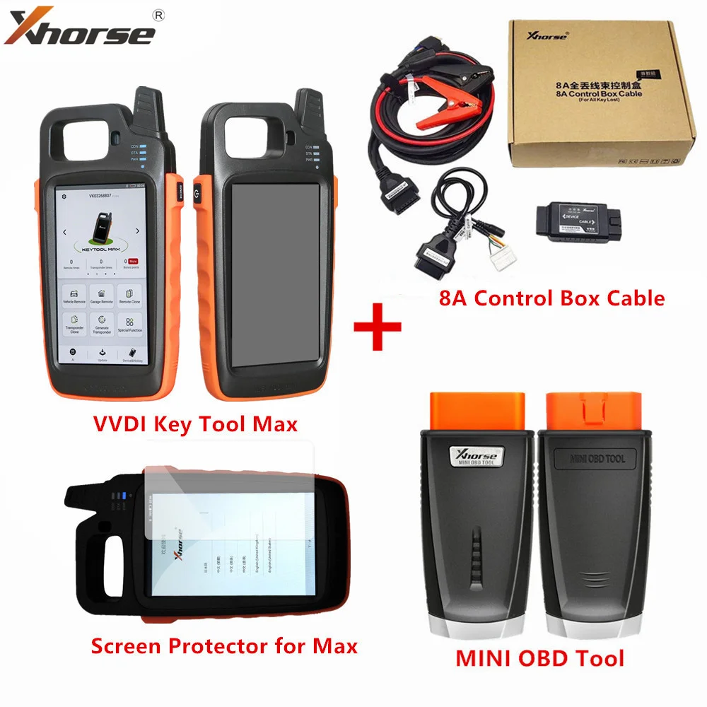 Xhorse VVDI Key Tool Max Programmer MINI OBD Transponder Chip Remote Generator 8A Control Box ...