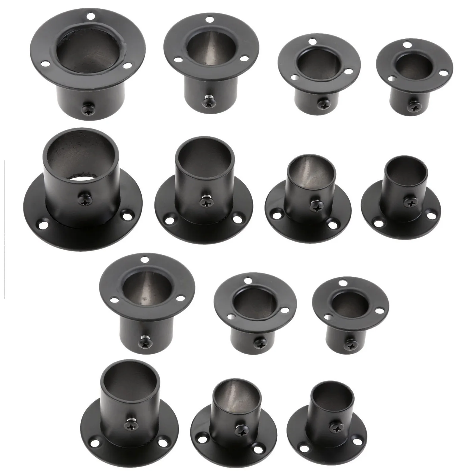 2Pc Stainless Steel Diameter 19/22/25/32mm Closet Rod Flange Holder ...