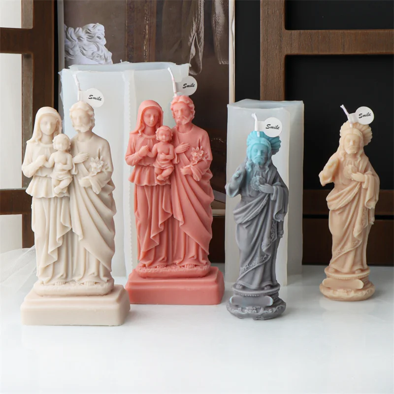 Touching-Heart-Jesus-Statue-Mold-Holy-Family-of-Virgin-Mary-and-Jesus ...