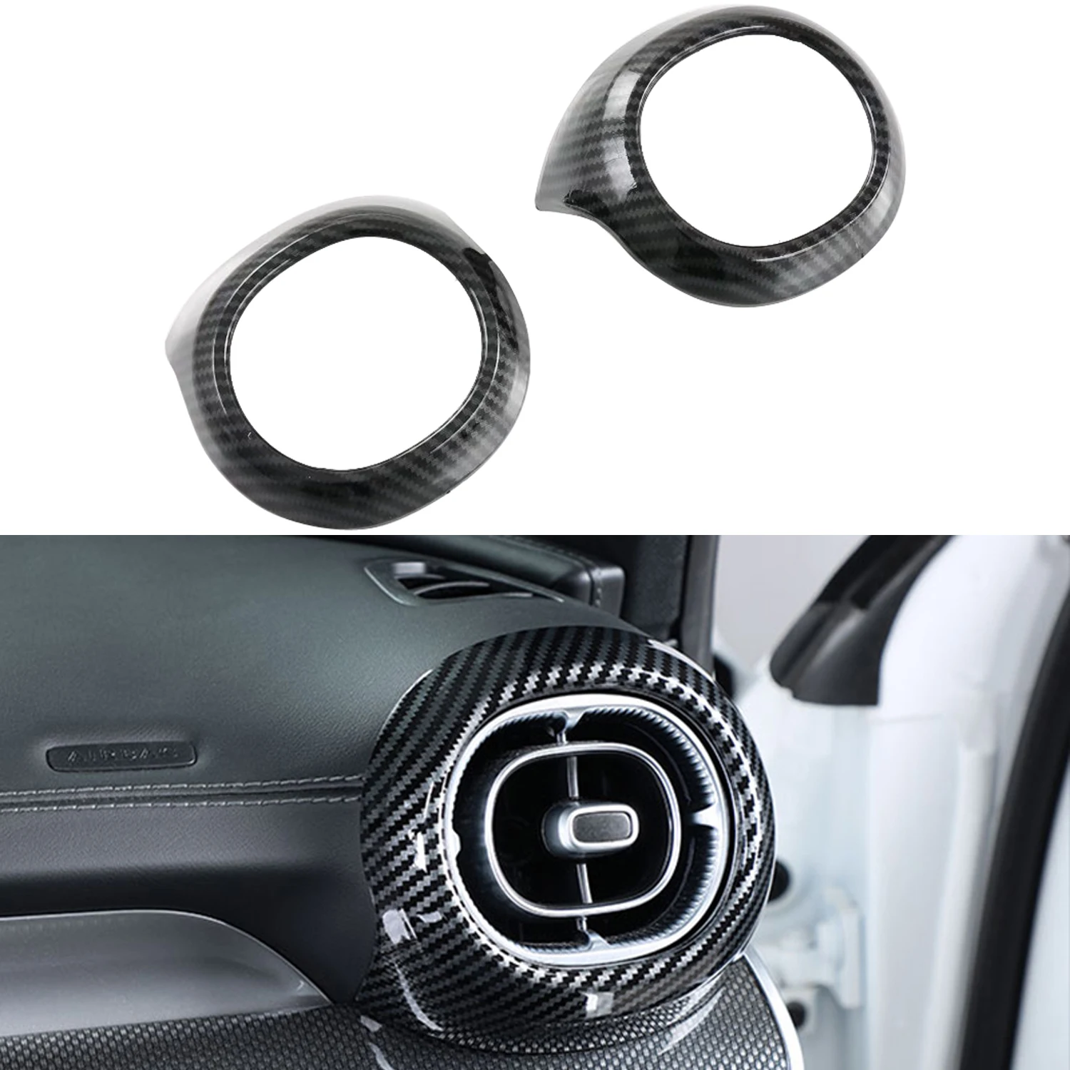 for-Mercedes-Benz-C-Class-W206-2022-2023-Sides-Vent-Overlay-Carbon ...