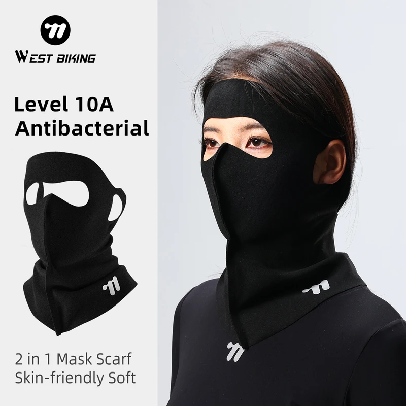 WEST BIKING Cycling Mask 3D Winter Neck Protection Mask Integrated Ear ...