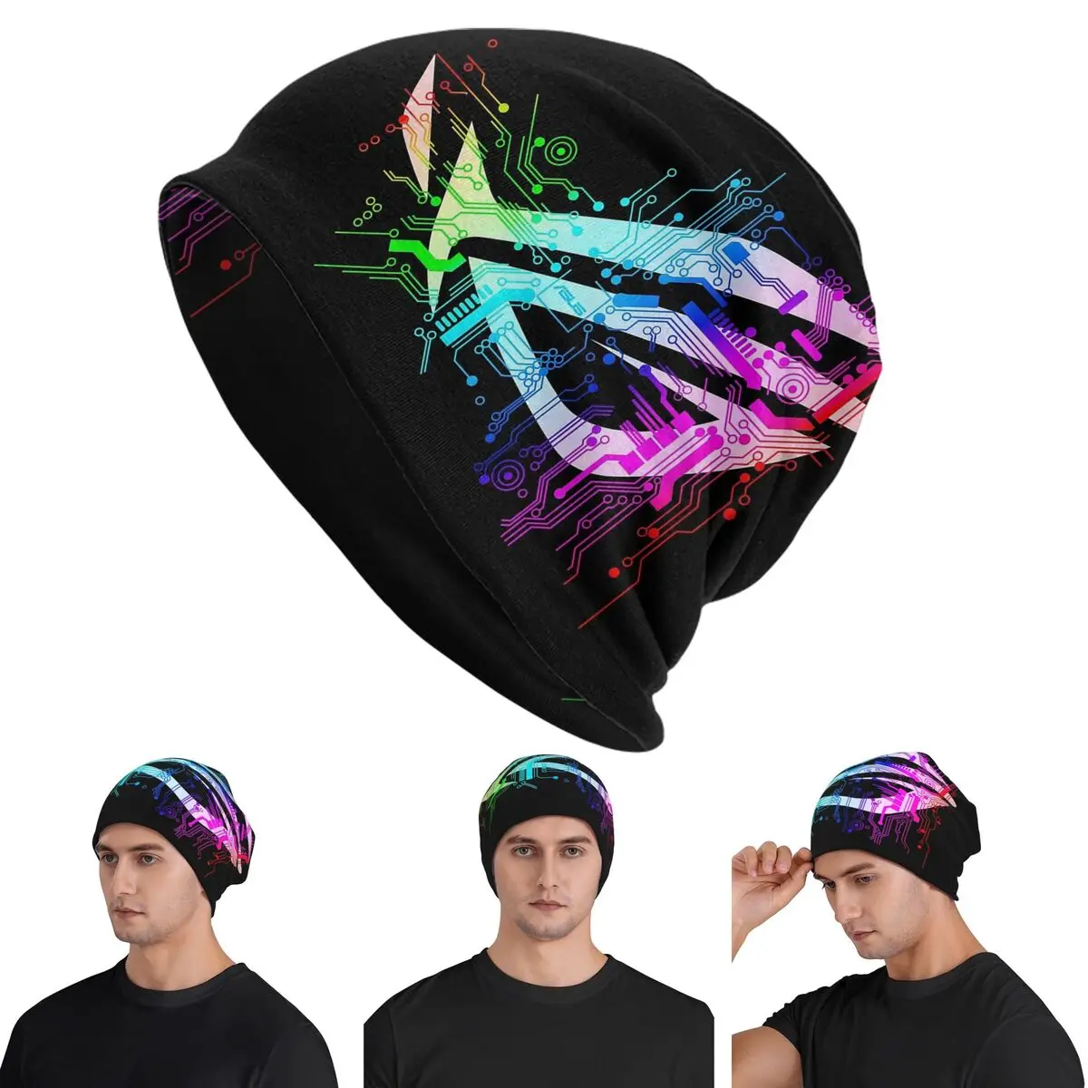 Asus Rog Warm Knitted Cap Hip Hop Bonnet Hat Autumn Winter Outdoor ...