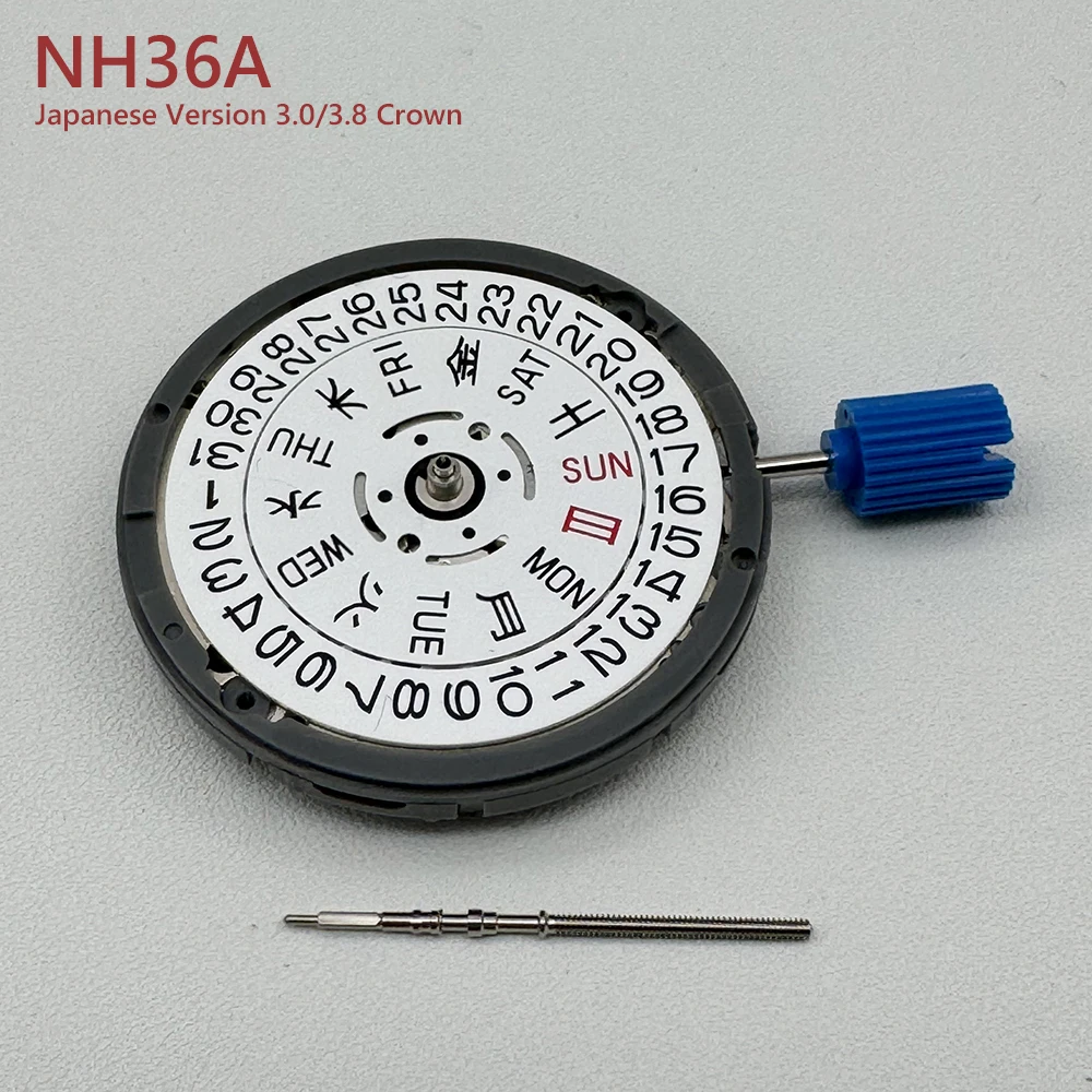 Genuine-Japan-NH36-Automatic-Mechanical-Movement-White-Japanese-Disc-3 ...