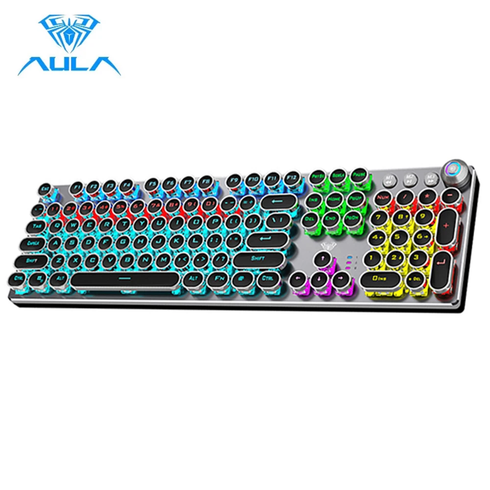 NEW-AULA-Mechanical-Keyboard-Blue-Black-Red-Brown-Switch-Gaming ...