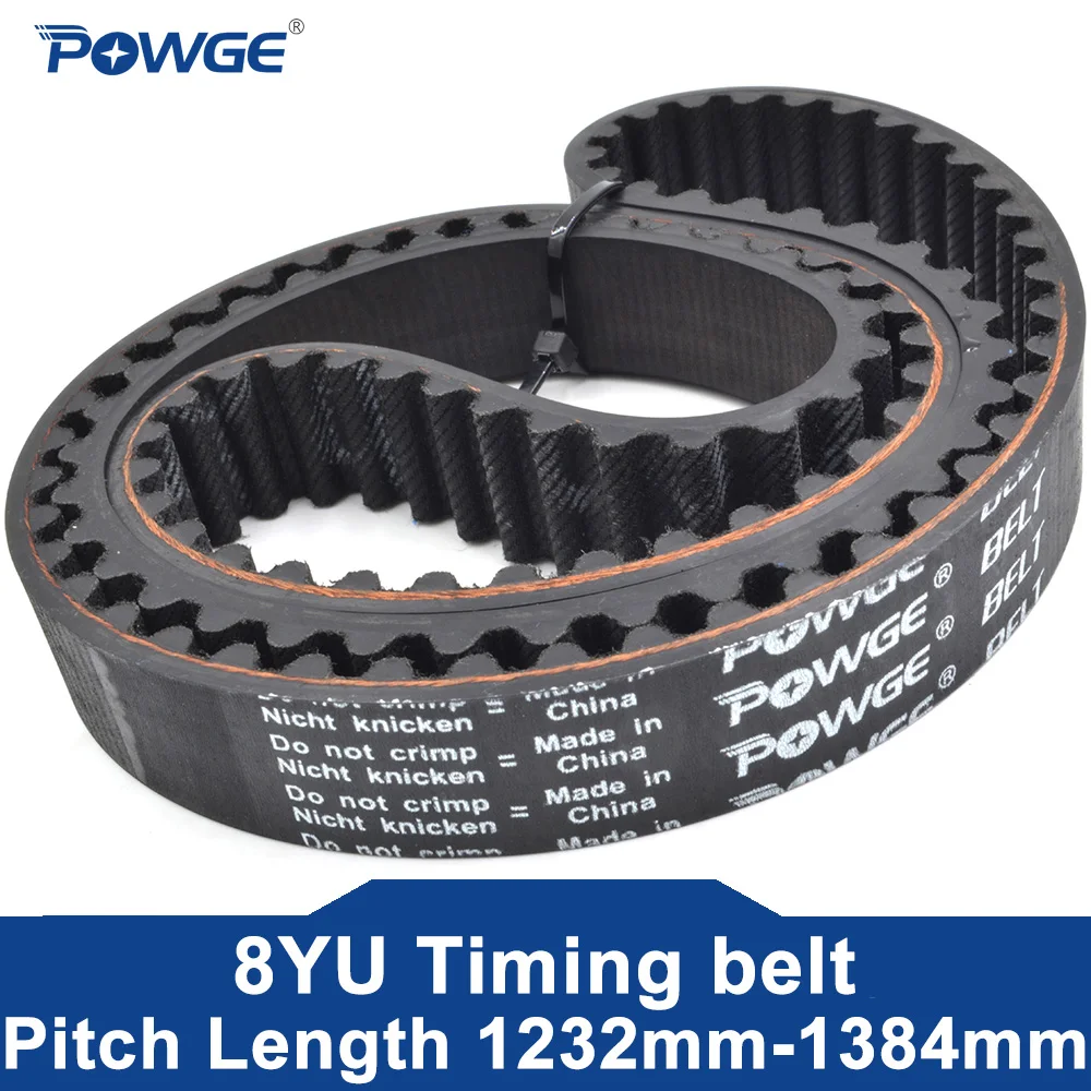 POWGE 8YU Timing belt Lp= 1232 1240 1248 1256 1264 1280 1288 1296 1304 ...