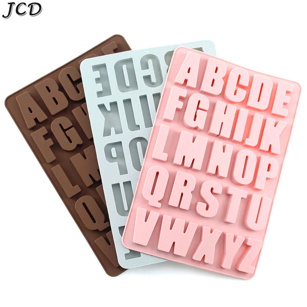 JCD 26 English Alphabet Silicone Mold A-Z Large Letters Chocolate Candy ...