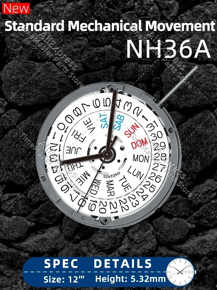 NH36A-Movement-Automatic-Watch-Movement-Men-s-Parts-Mechanical-Watch ...