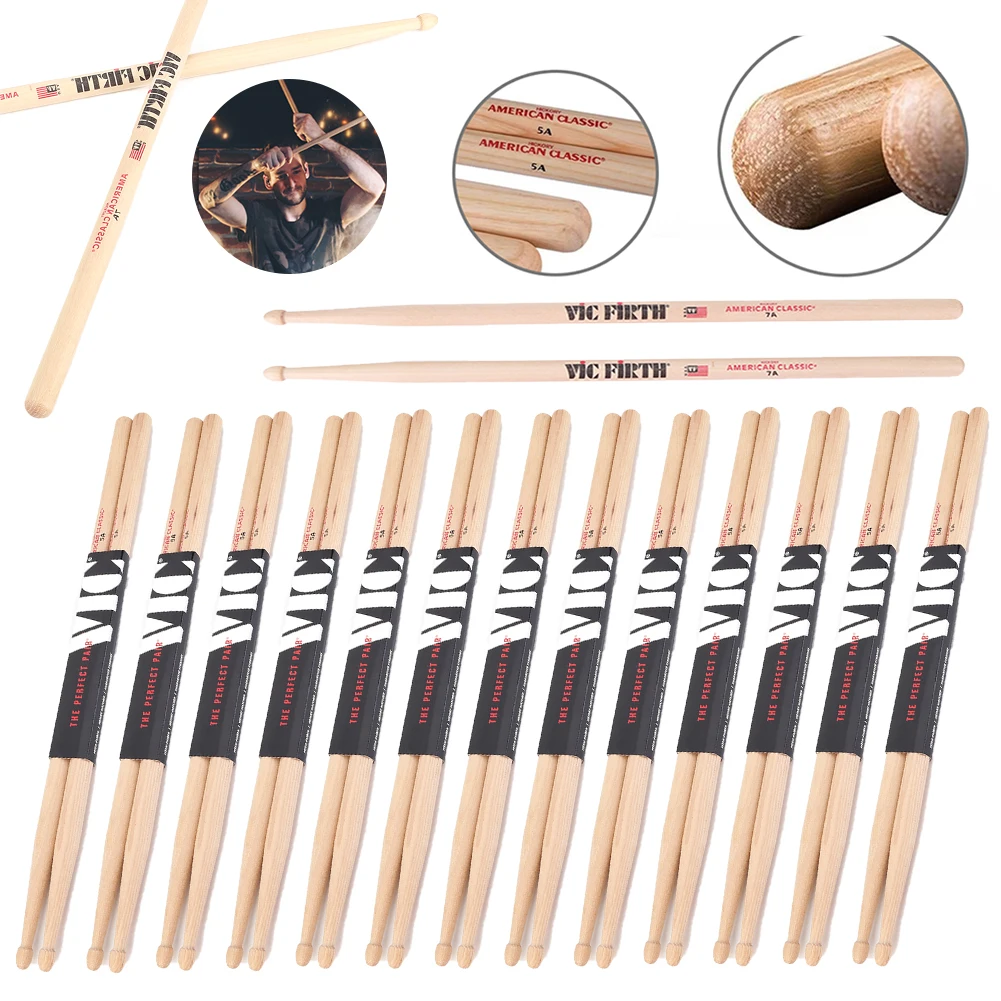 1-5-10Pair-5A-7A-Drumsticks-Mallets-Jazz-Drum-Sticks-Percussion ...