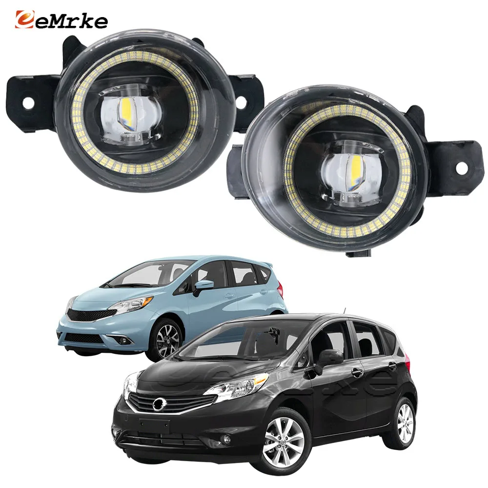 1-Pair Led Angel Eye DRL Daytime Running Light Car Fog Lamp Assembly ...