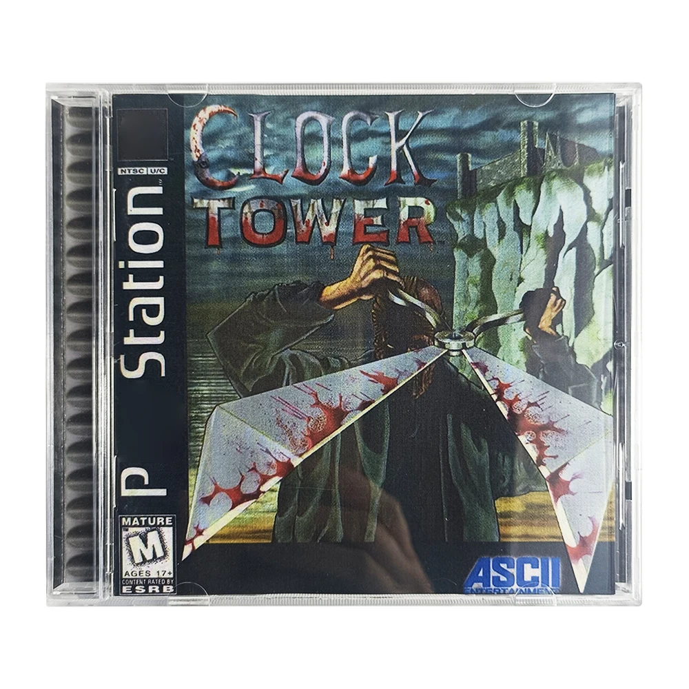 PS1-Clock-Tower-With-Manual-Copy-Disc-Game-Black-Bottom-Unlock-Console ...