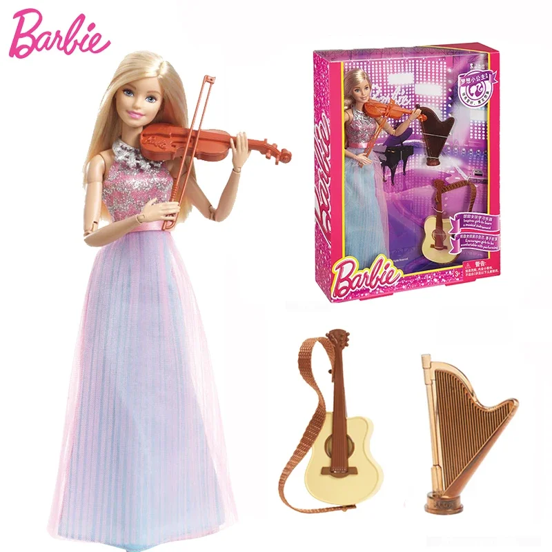 Original-Barbie-Fashionista-Dolls-Violin-set-Wedding-dress-Princess ...