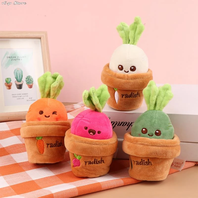 Kids Educational Finger Toy Creative Cartoon Potted Carrot Plush Toys ...