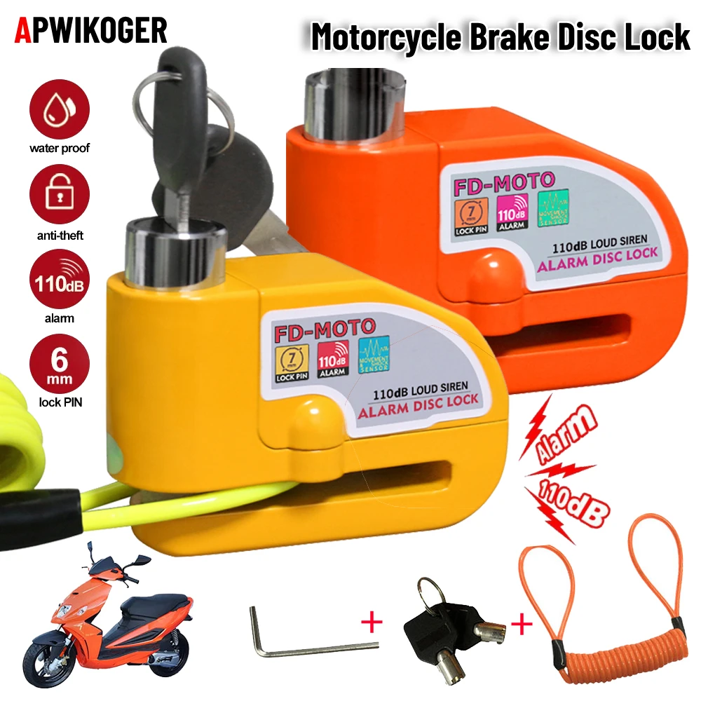 110-DB-Motorcycle-Scooter-Wheel-Disc-Brake-Alarm-Lock-Aluminum-Alloy ...