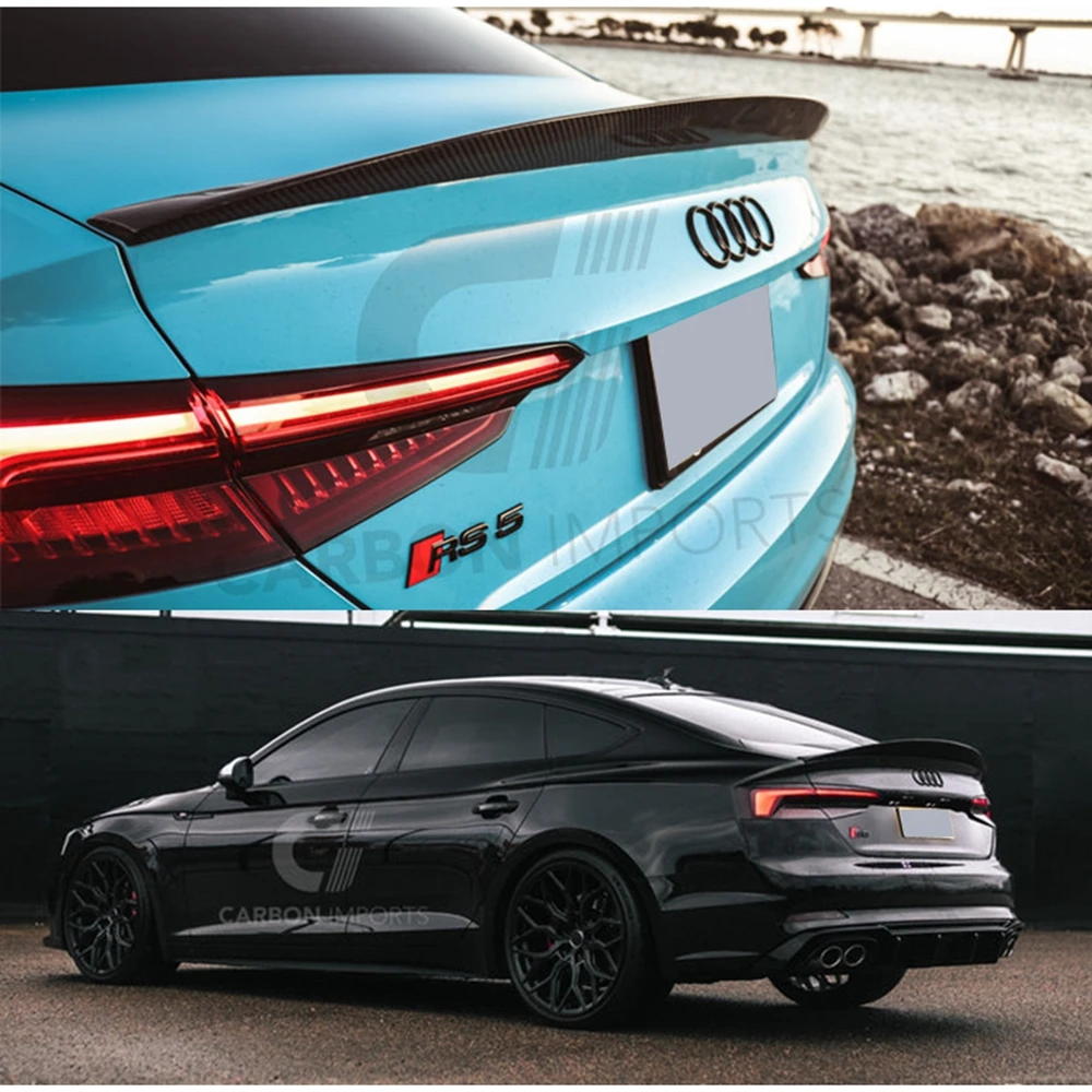 FOR-AUDI-A5-S5-RS5-B9-4Door-Sportback-HK-Style-Carbon-Fiber-Rear ...