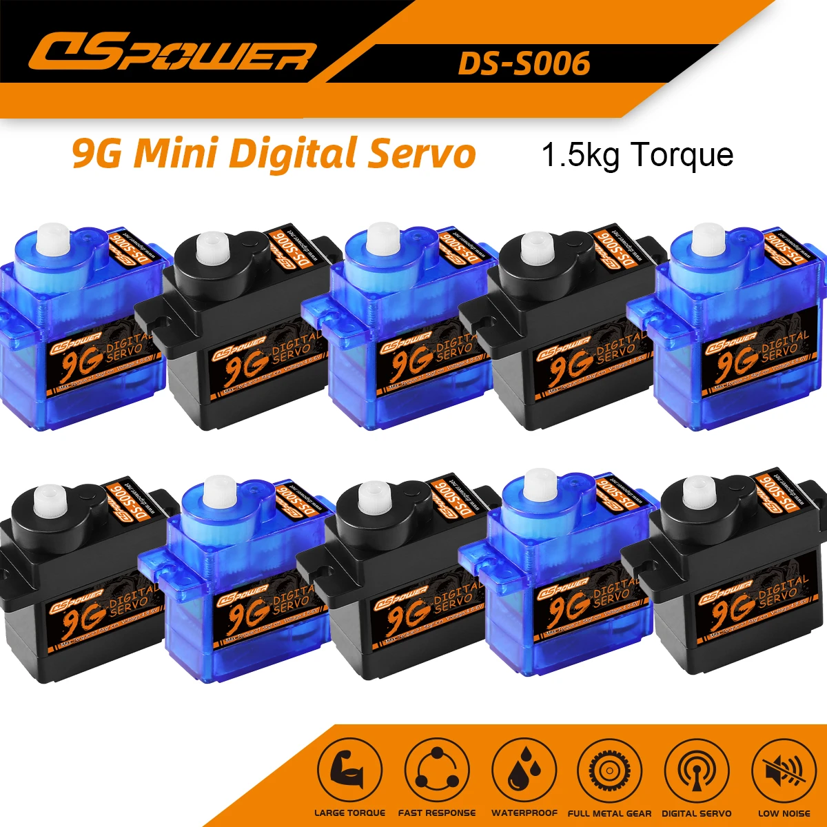 Dspower 1/5/10/20pcs 9g Mini Digital Servo Coreless For 450 Helicoper ...