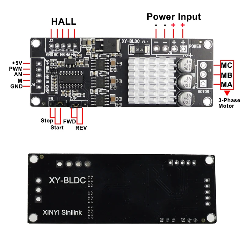 3-Phase-BLDC-HALL-Controller-Brushless-Motor-Drive-Board-DC-12-30V-200W ...