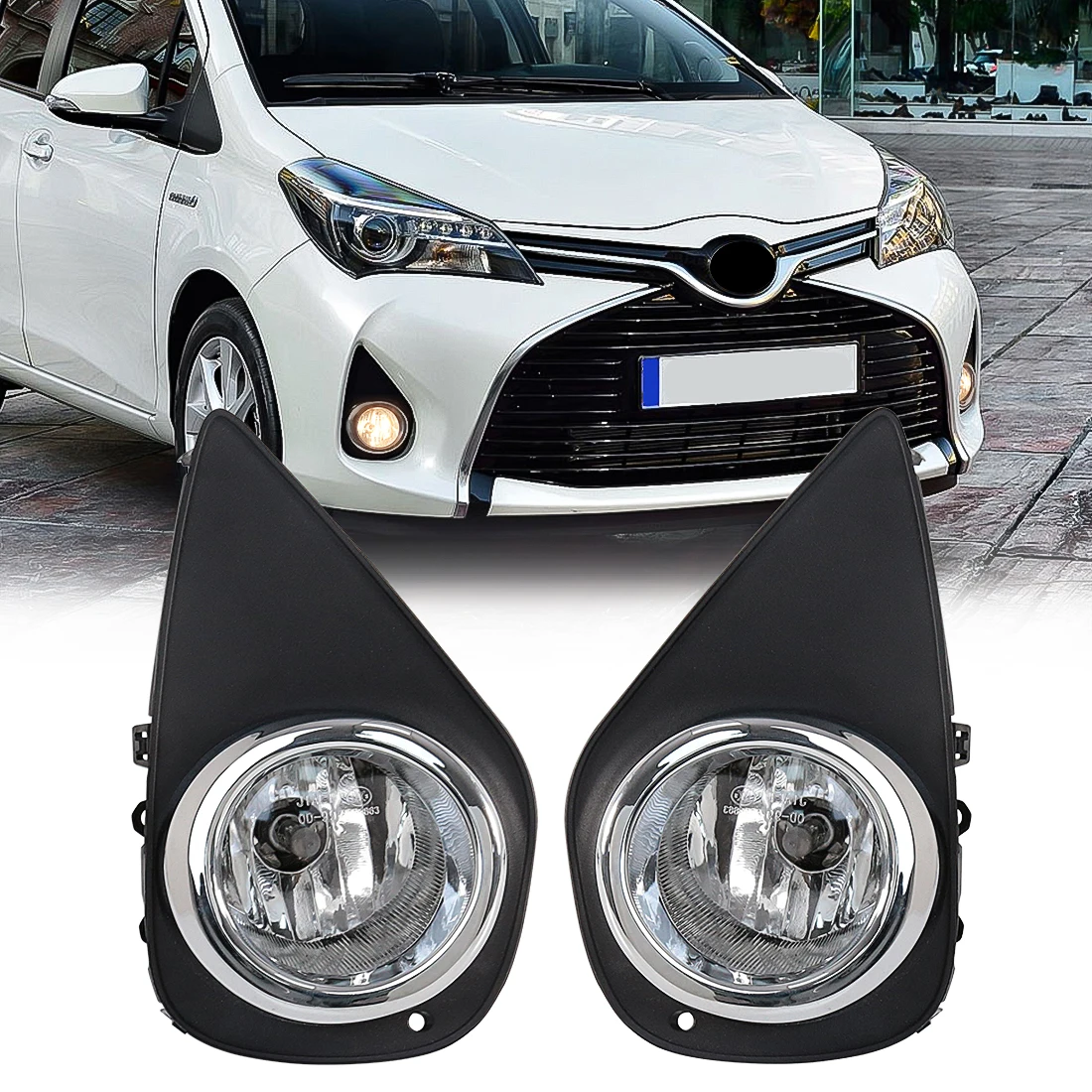 For Toyota Yaris 2014 2015 2016 2017 US Version Fog Lamps Led DRL ...