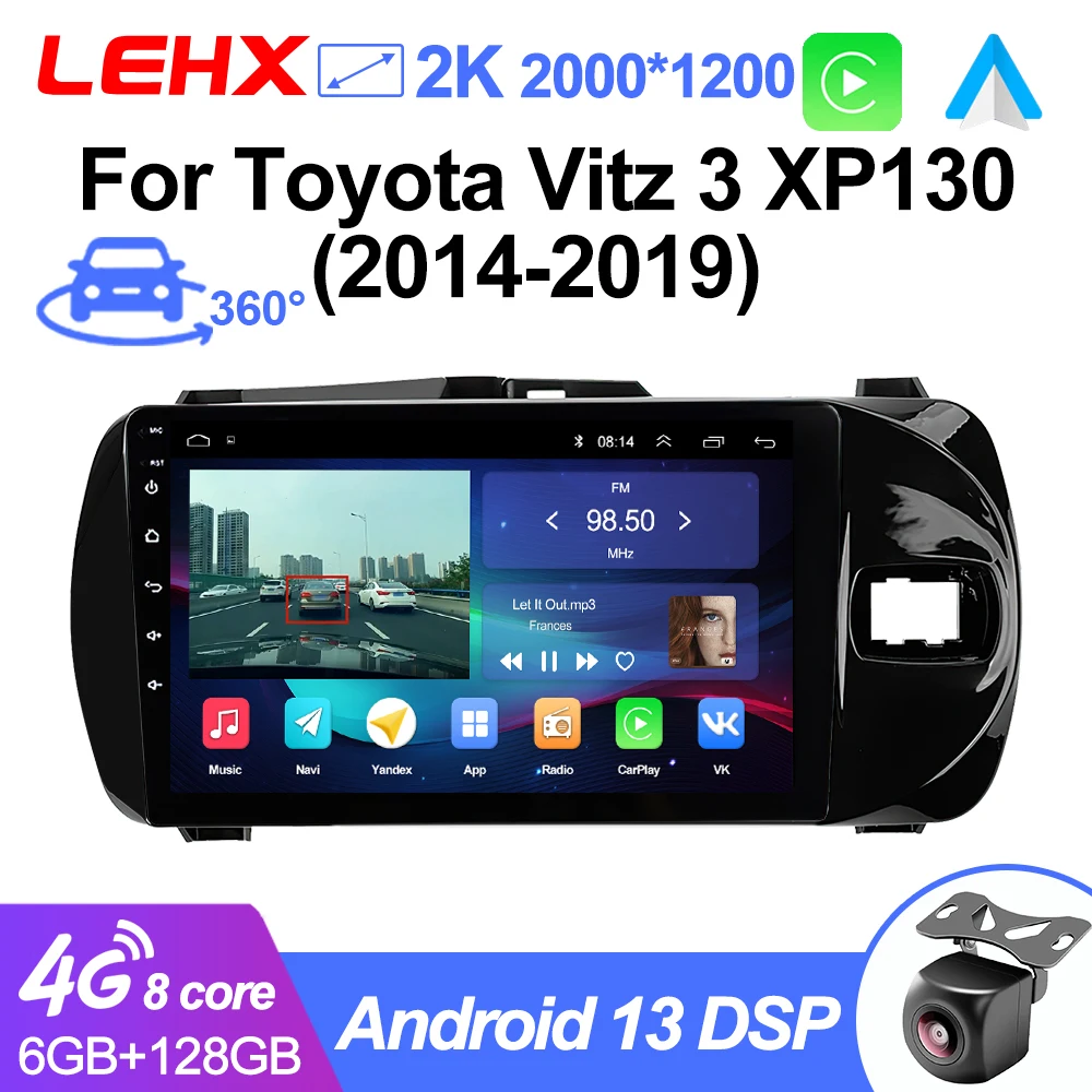 LEHX-L6Pro-Android-13-Auto-Carplay-For-Toyota-Vitz-3-XP130-2014-2019 ...