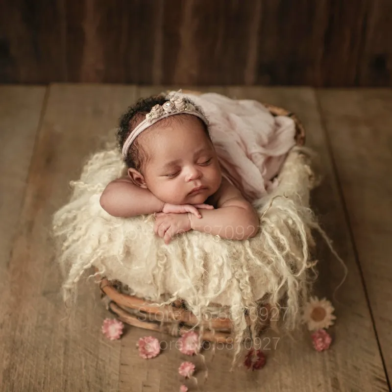 Newborn Photography Props Retro Bebe Basket Chair Infant Photo Recien ...
