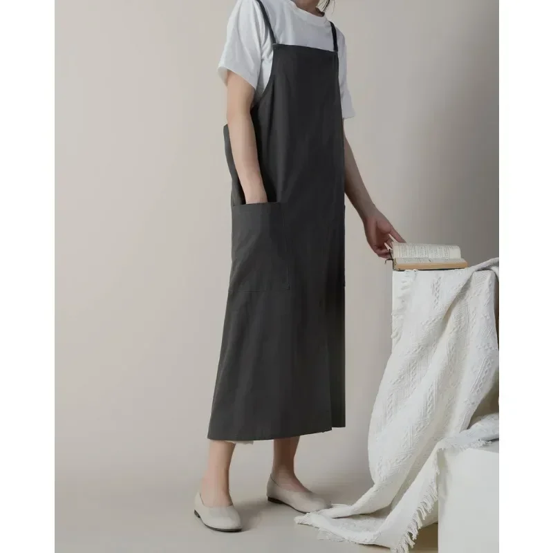 Cotton-Twist-Overalls-Woman-Kitchen-Apron-Extended-Breathable-Art ...