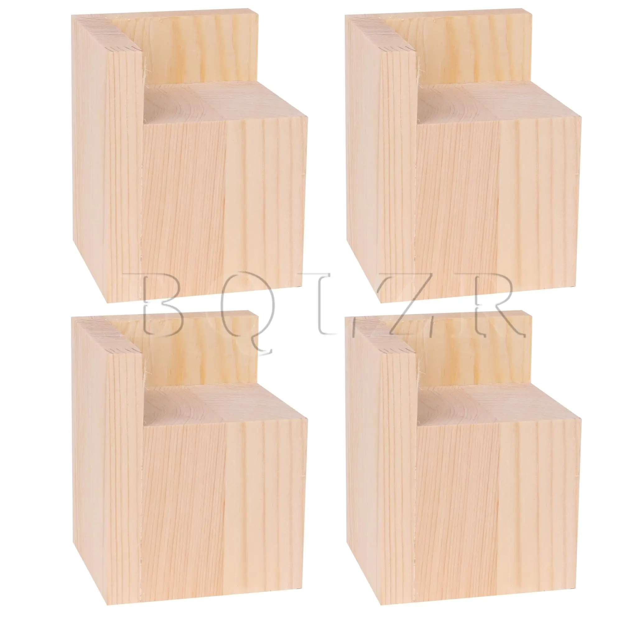 BQLZR-Wooden-L-Shaped-Bed-Sofa-Risers-Furniture-Legs-3-15inch-Lift ...