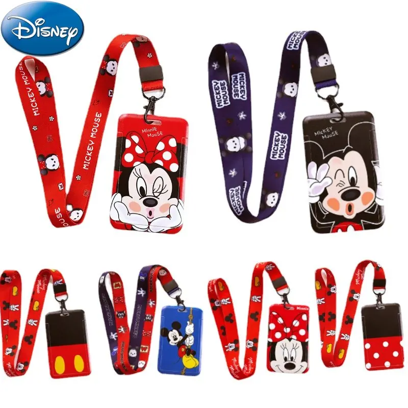 Disney-Credential-Holder-Kawaii-Mickey-Mouse-Long-Rope-Hanging-Neck ...