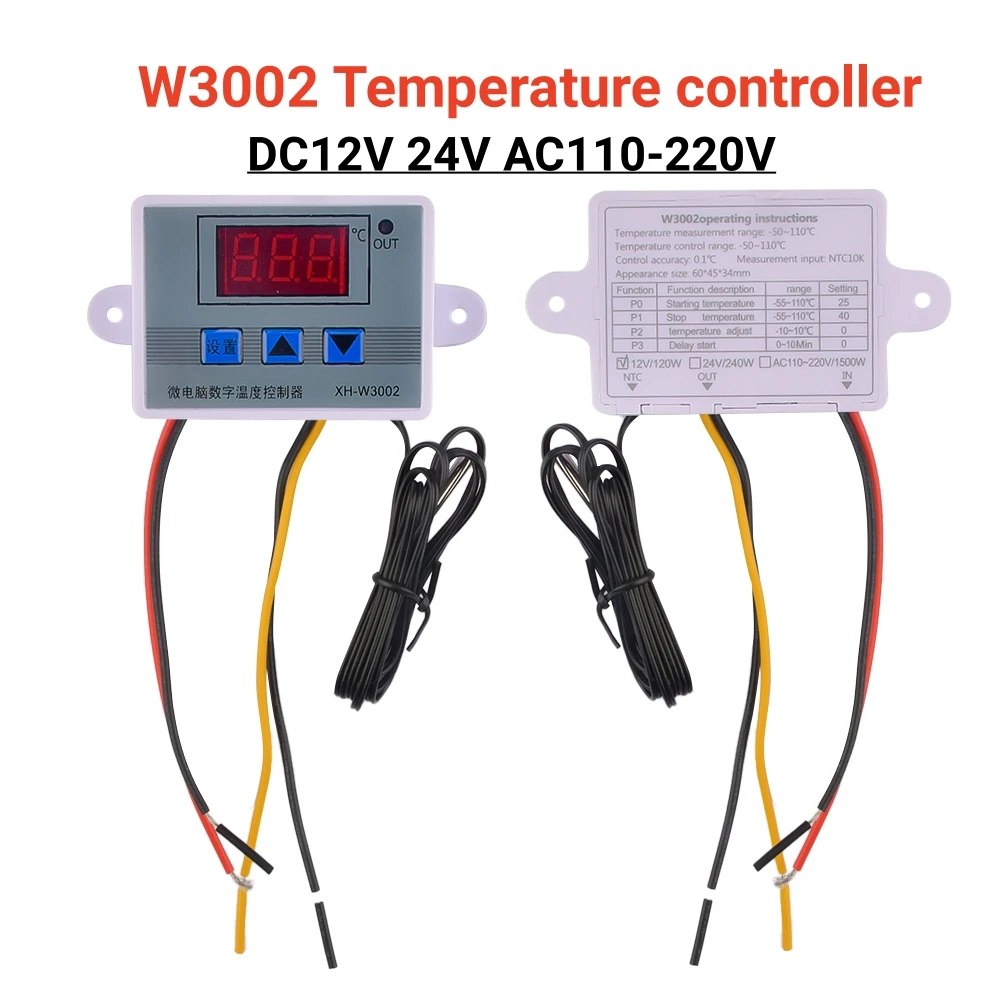 XH-W3002-Temperature-Controller-AC110V-220V-DC12V-24V-LED-Digital ...