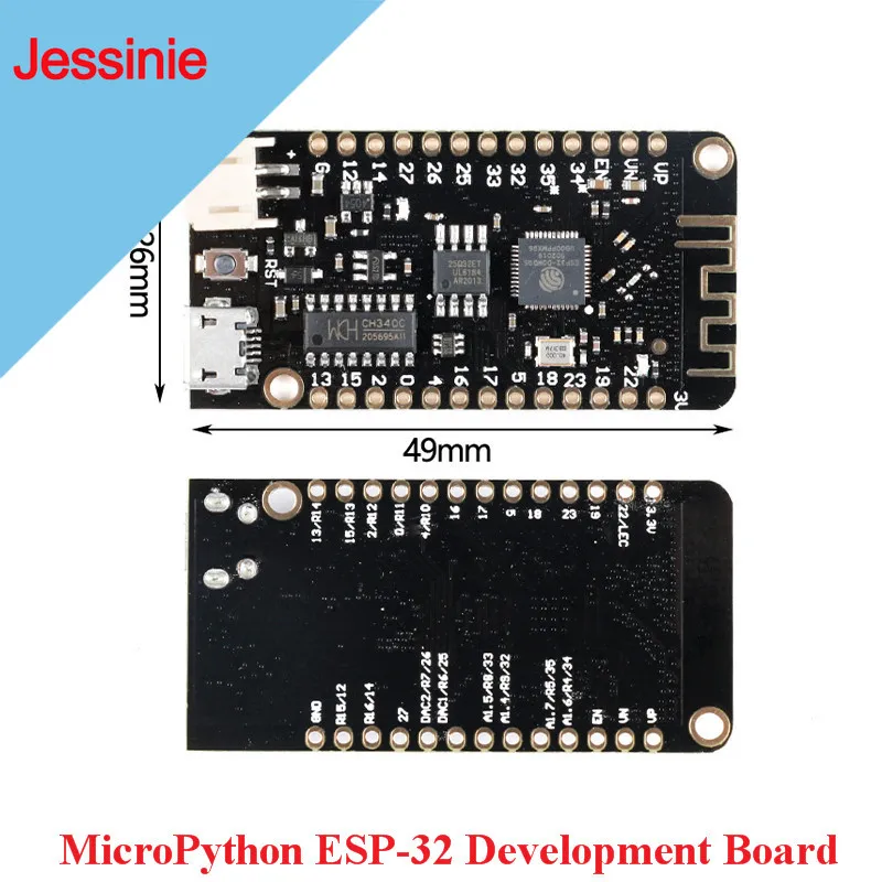 MicroPython-ESP32-ESP-32-Development-Board-V1-0-0-Rev1-Wifi-BLE-CH340G ...