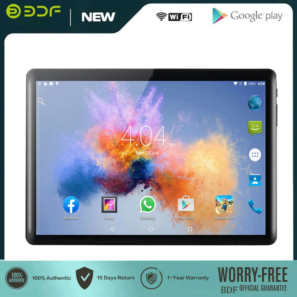 BDF-Tablet-PC-Android-Octa-Core-4GB-RAM-64GB-ROM-Google-Play-chamada ...