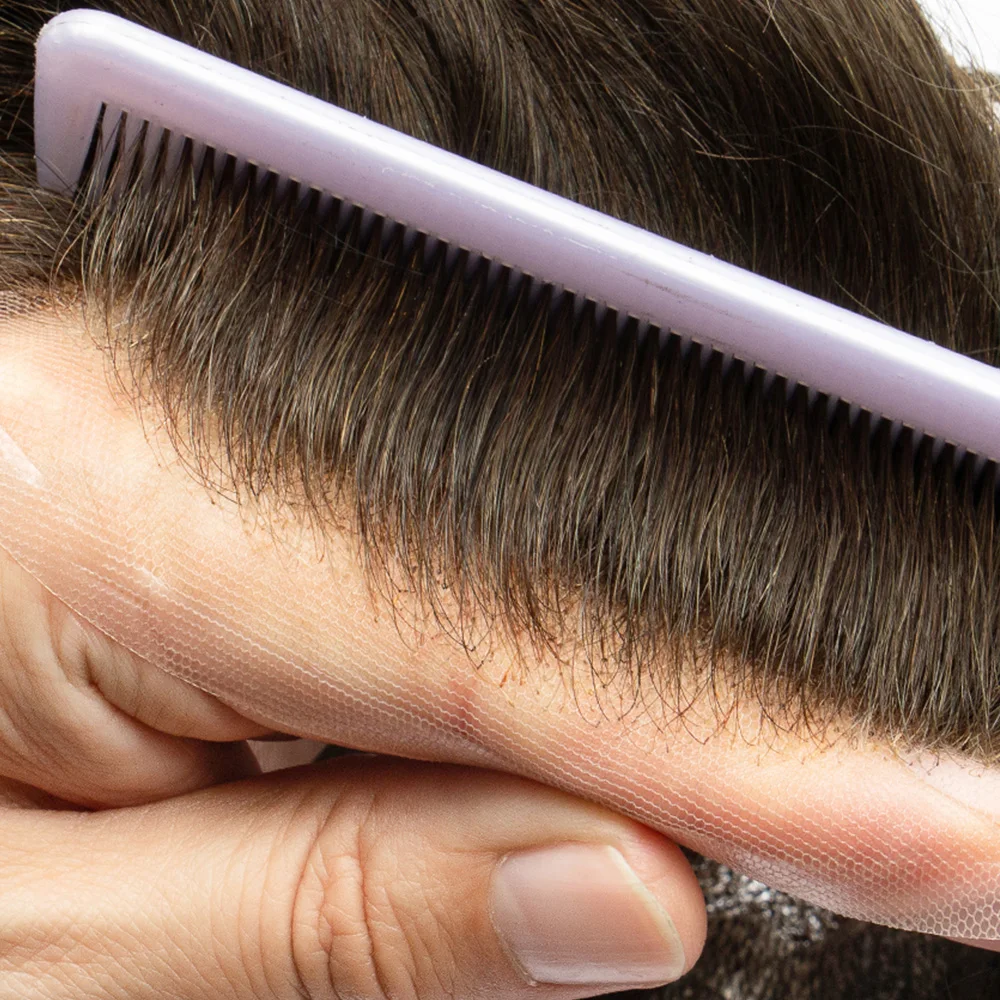 Encaje-suizo-transpirable-con-piel-Invisible-Base-Q6-sistema-de-cabello ...