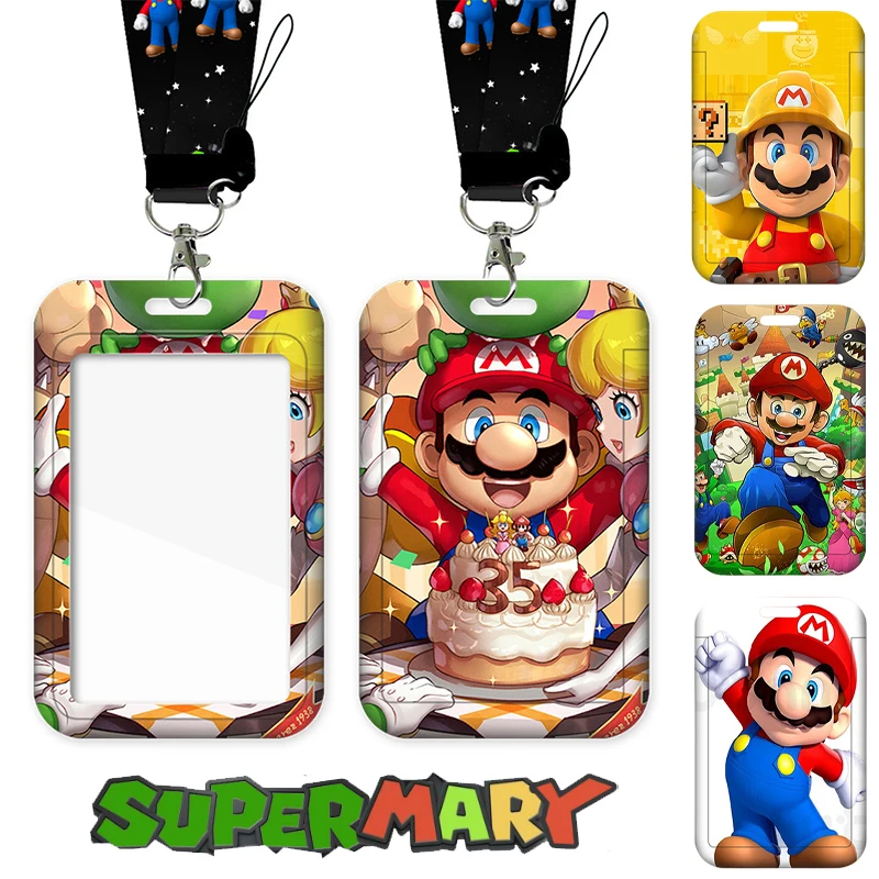 Super-Mario-Lanyard-ID-Card-Holder-Case-Lanyard-Boys-Credential-Holders ...