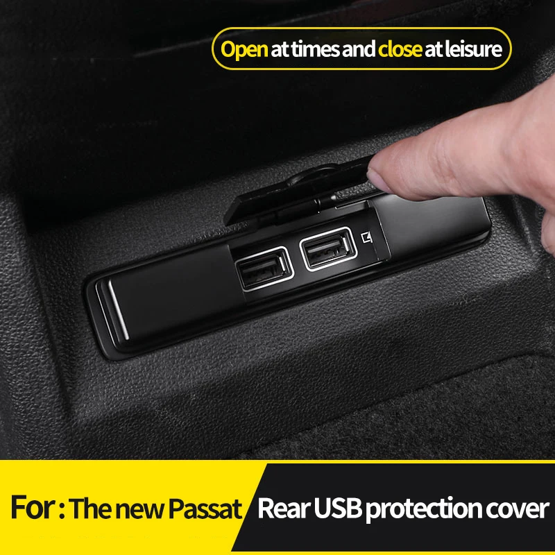 Car-Center-USB-Equip-Charging-Port-Protective-Cover-Dust-proof-Frame ...