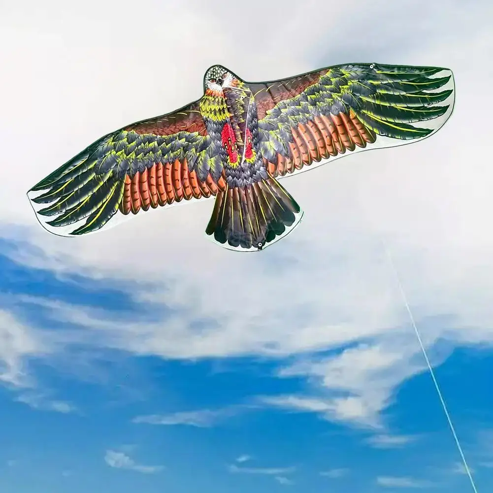 1.1m Emulation Flying Hawk Kite Large Eagle Flying Bird Kites Garden ...