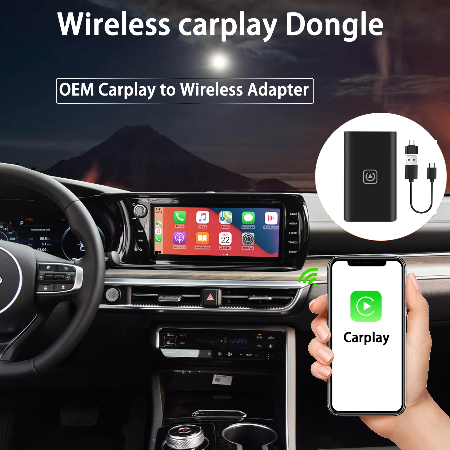Wired Carplay To Apple Carplay Wireless Dongle Adapter For Audi Suzuki ...