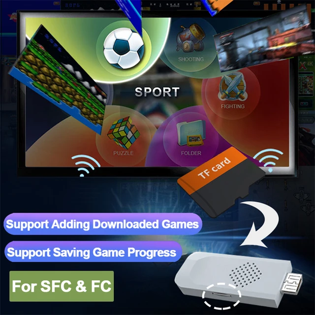 VILCORN 16-bit 8 BIt Wireless Dendy Retro TV Game Console For Super ...
