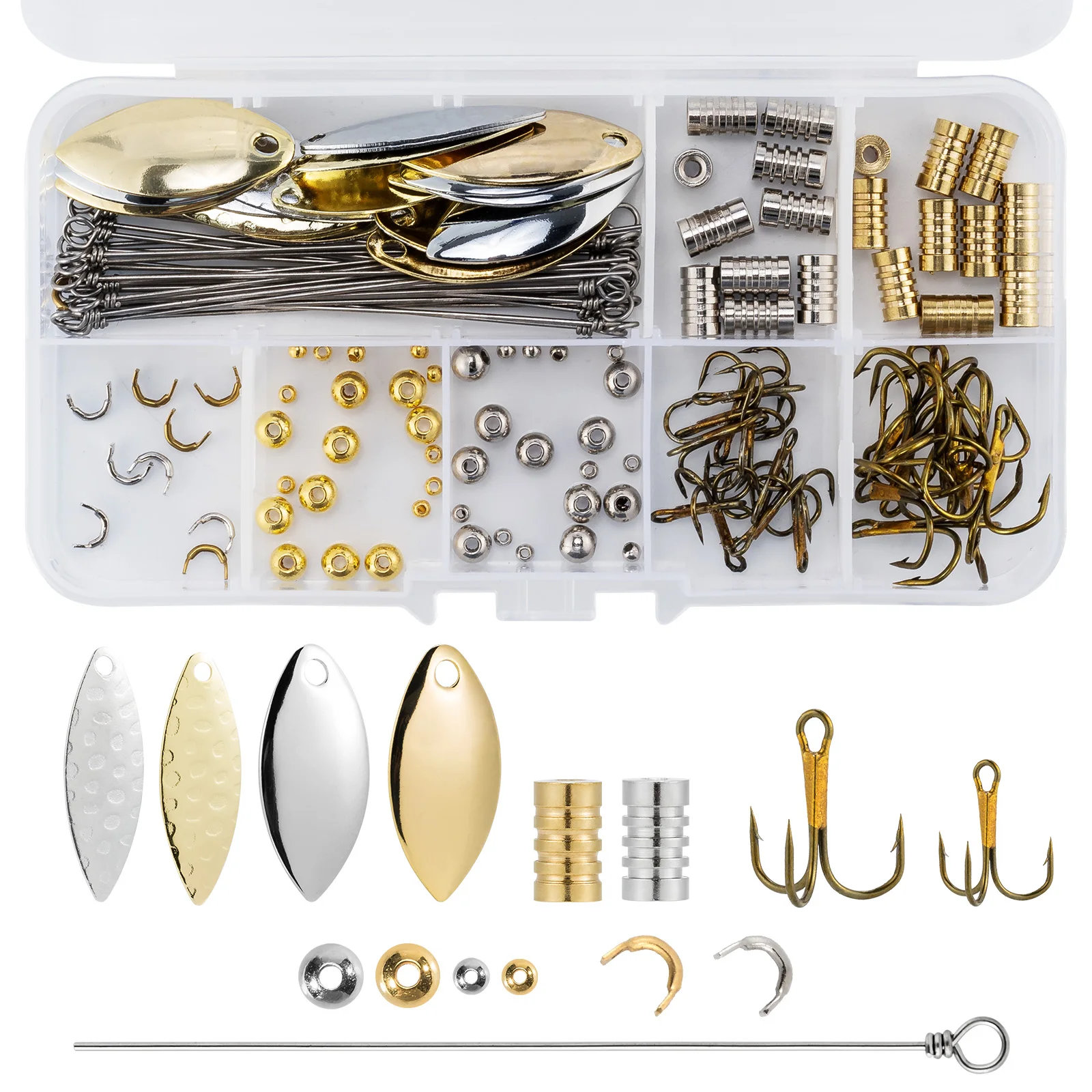 140pcs-Fishing-Spinner-Making-Kit-Spinnerbait-Walleye-Rig-Inline ...